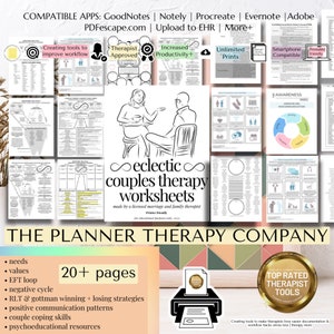 Couples Therapy Worksheet Bundle: Eclectic Practice Tools (PDF) - Etsy