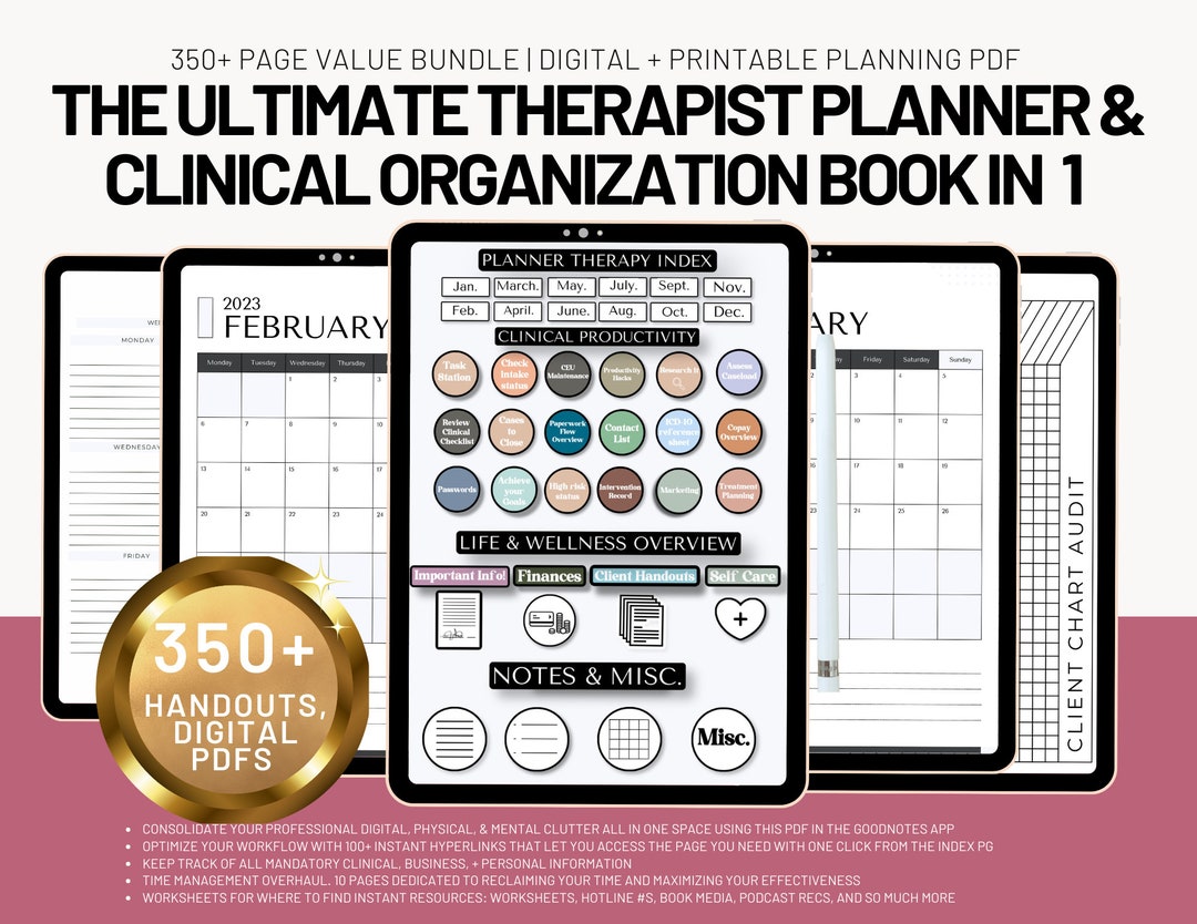 2024 Therapist Planner: Clinical & Social Work (digital Download) - Etsy