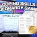 Coping Skills Jeopardy Game: Mental Health Therapy (printable Download ...