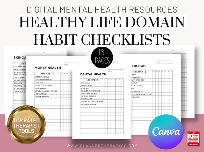 Healthy Habit Checklist: Daily Routine Planner (PDF) - Etsy Australia
