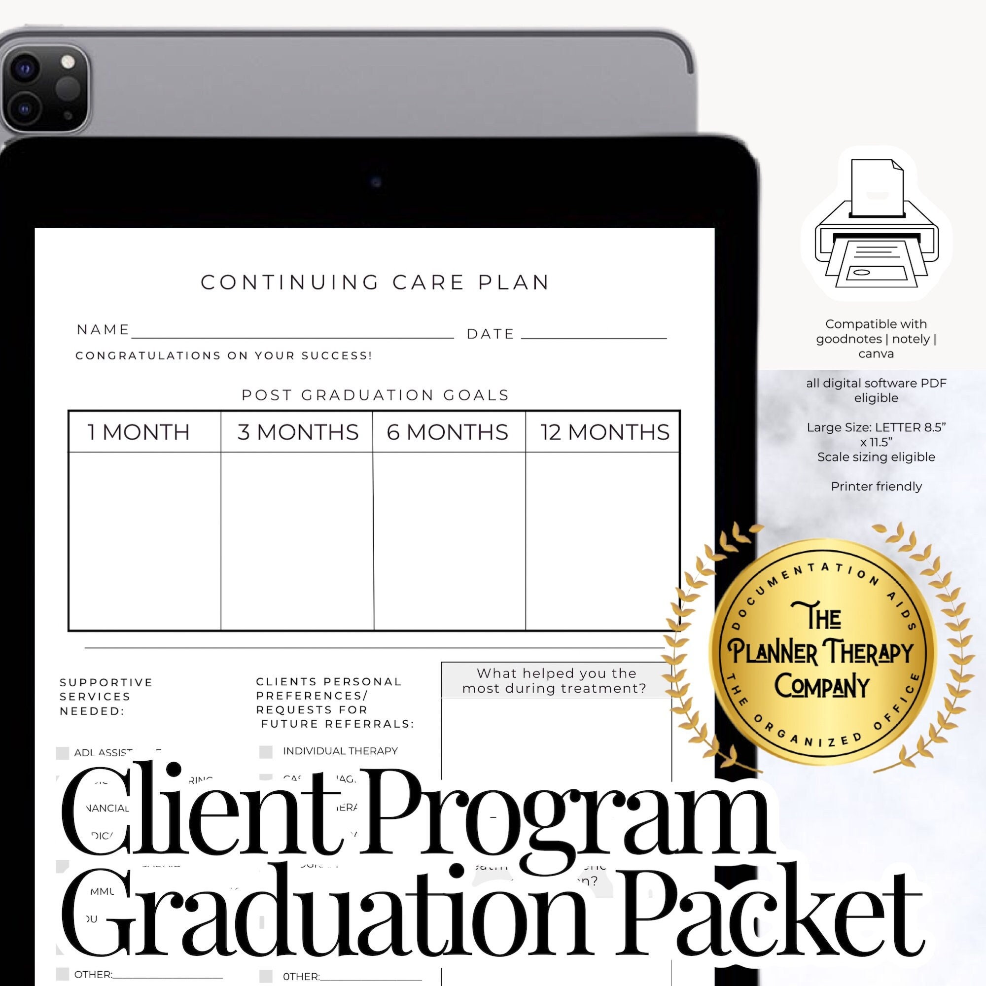 Counseling Graduation Worksheet | Discharge Plan | Psychotherapy ...