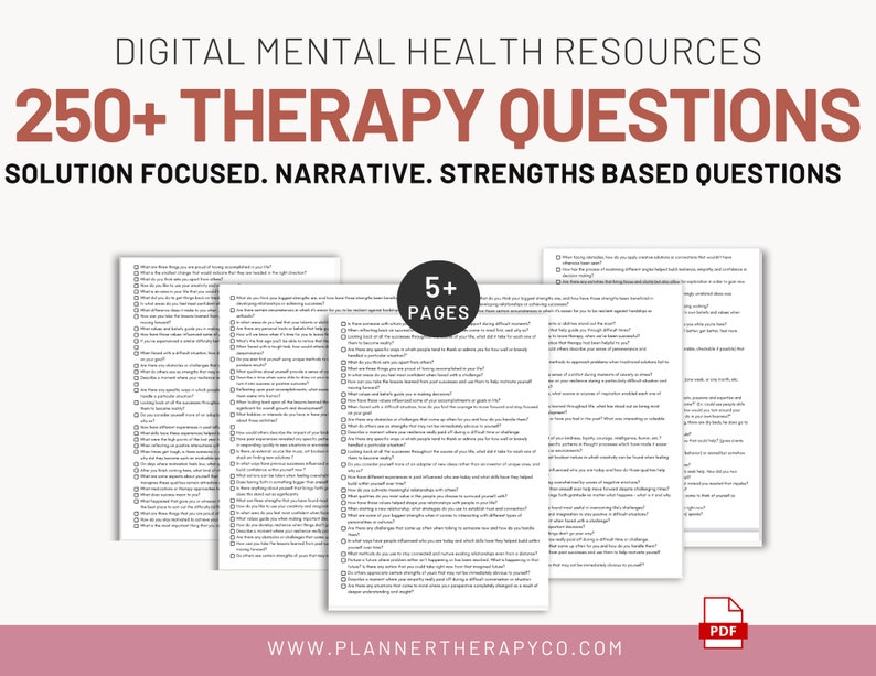 Therapy Questions, Solutions Focused Therapy, Mental Health Therapist ...