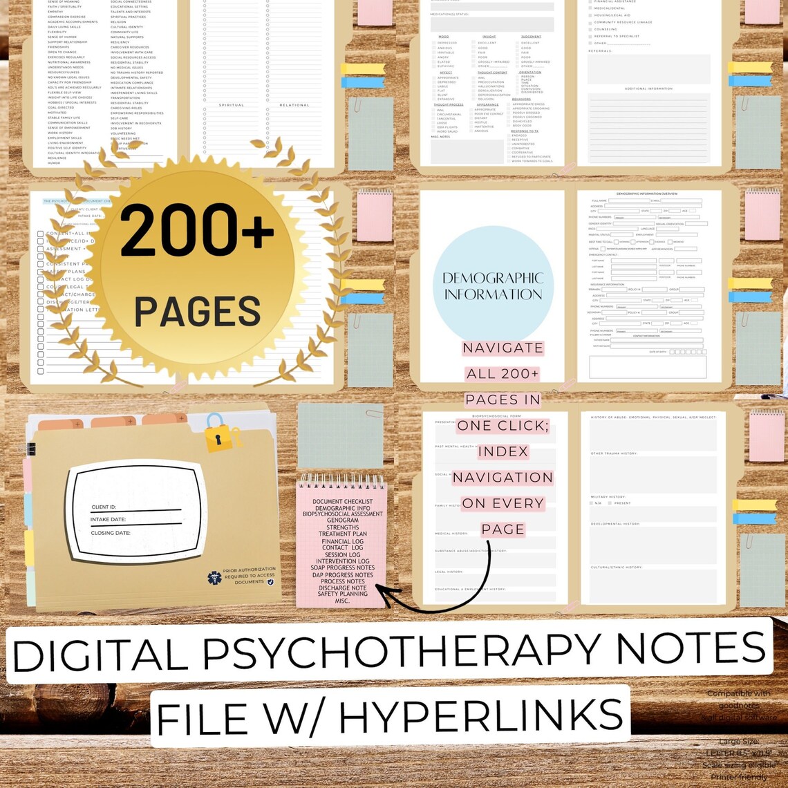 Therapy Digital Chart File for Psychotherapy Therapists and - Etsy