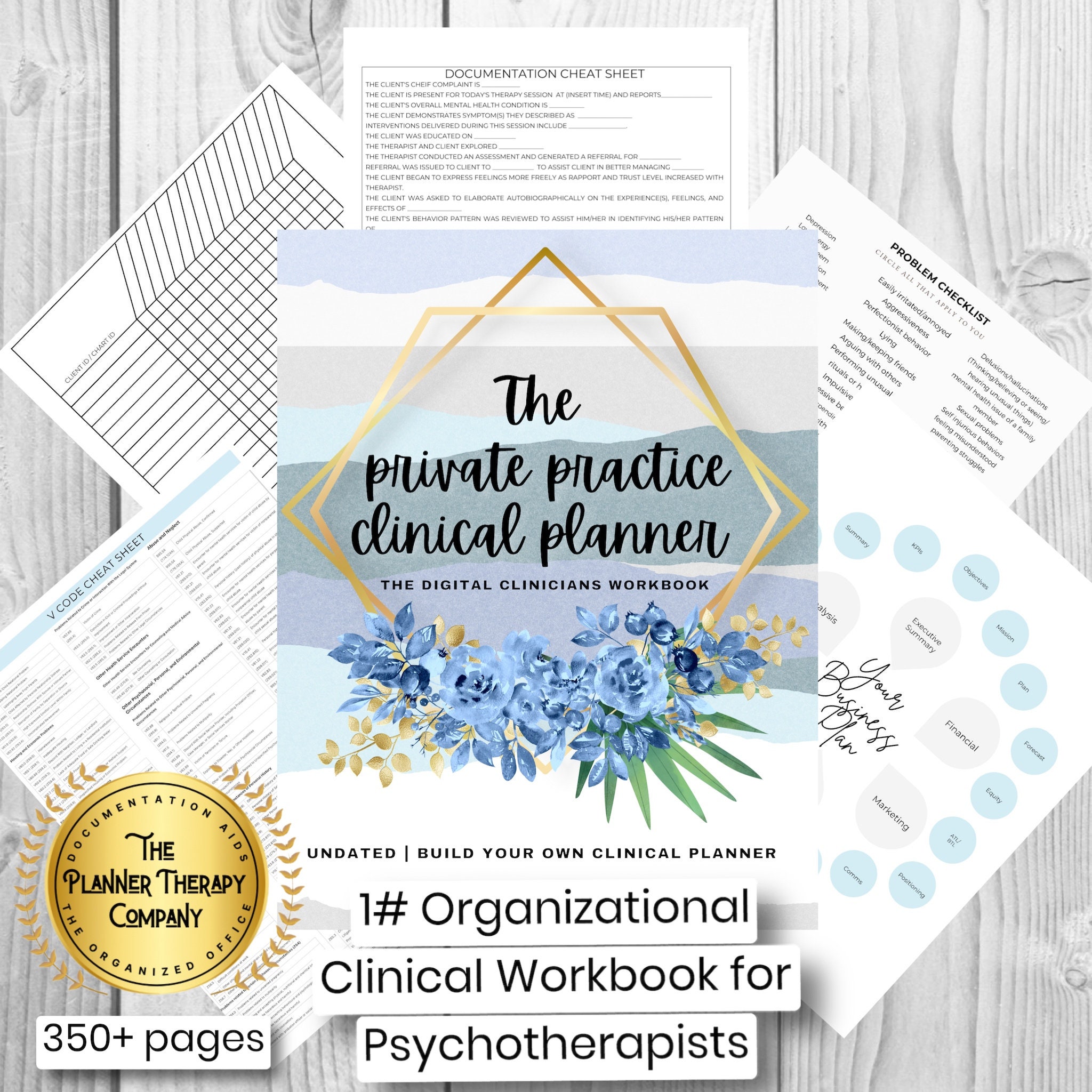 Psychotherapy Practice Planner Printable Planner Therapy Note Template ...