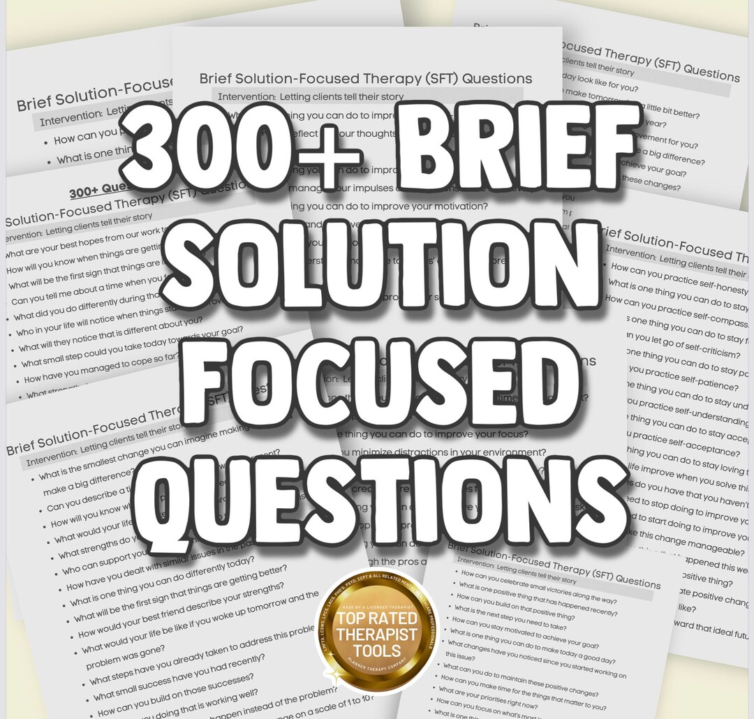 Therapy Questions | Brief Solution Focused Therapy Therapist | SFT ...