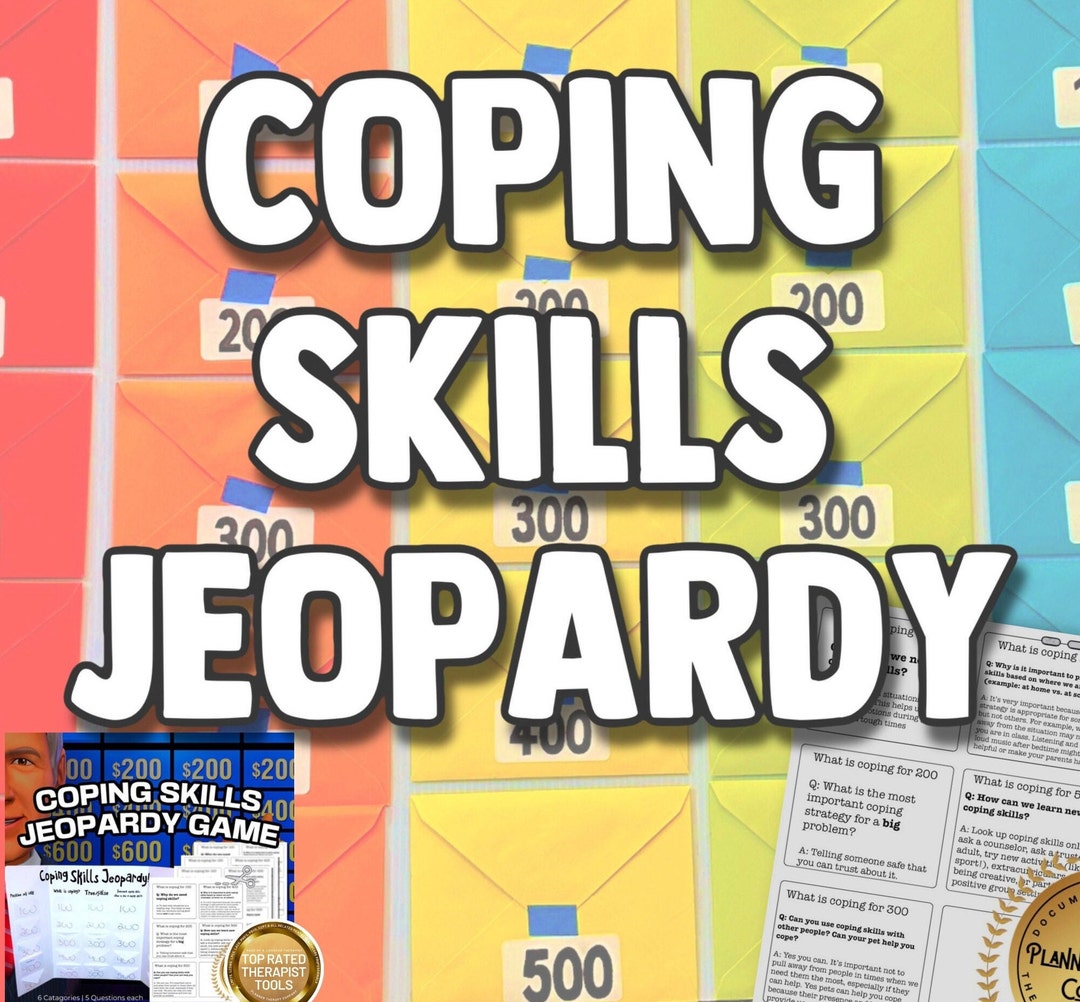 Coping Skills Jeopardy Game: Mental Health Therapy (printable Download ...