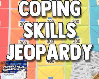 Coping Skills Jeopardy Game Mental Health Inspired Questions: Therapy ...