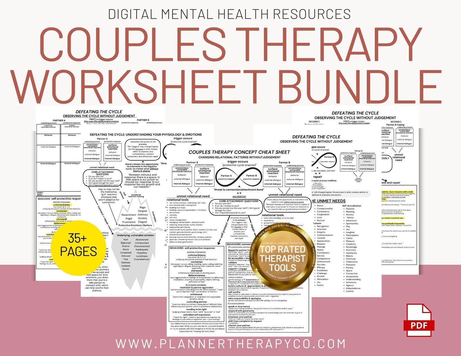 Couples Therapy Worksheet Bundle: Eclectic Practice Tools (PDF) - Etsy