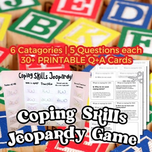 Coping Skills Jeopardy Game: Mental Health Therapy (printable Download ...
