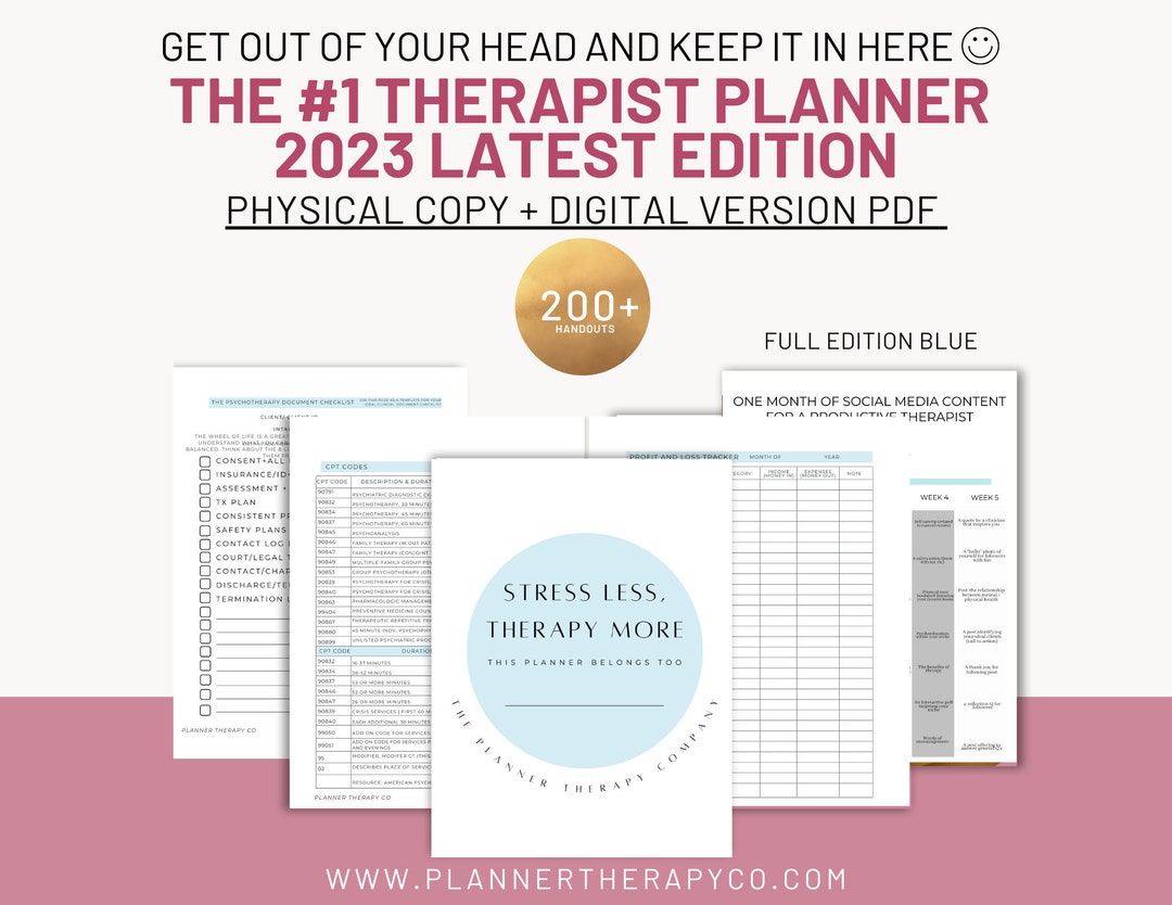 Therapist Planner 2023: Deluxe Printable Set (digital Download) - Etsy