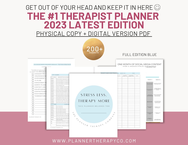 Therapist Planner 2023: Deluxe Printable Set (digital Download) - Etsy