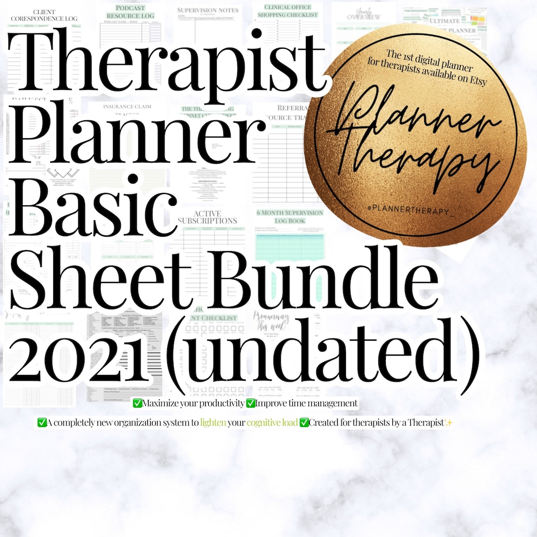 Therapist Planner Basic Printables | To-do List, Daily, Weekly, Hourly ...