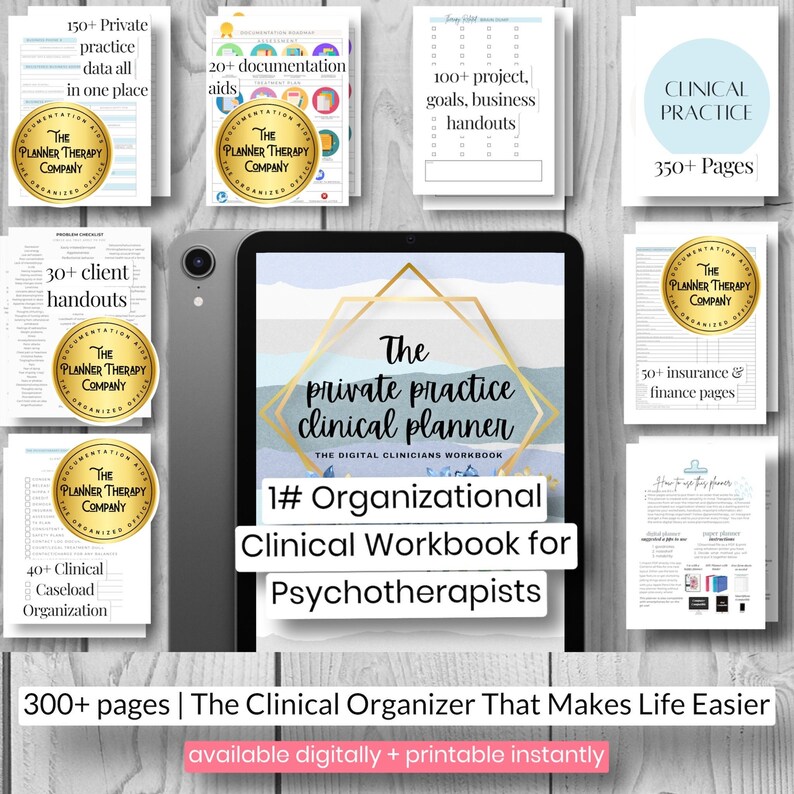 Psychotherapy Practice Planner Printable Planner Therapy Note Template ...