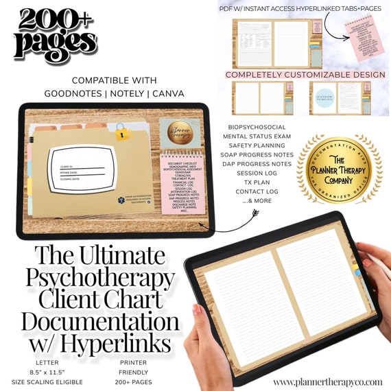 Therapy Digital Chart File for Psychotherapy Therapists and - Etsy