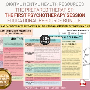 Therapy Process Handouts: Psychoeducation, Goal Setting, Assessment ...