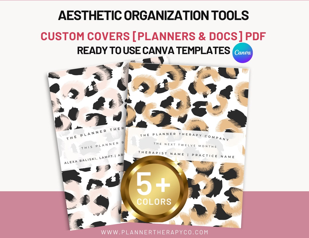 Customizable Planner Cover Canva Template 5+ Styles, Digital Planning ...
