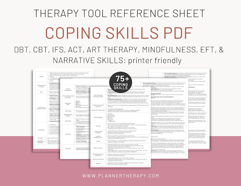 Coping Skills Self Regulation CBT DBT Mindfulness Pdf - Etsy