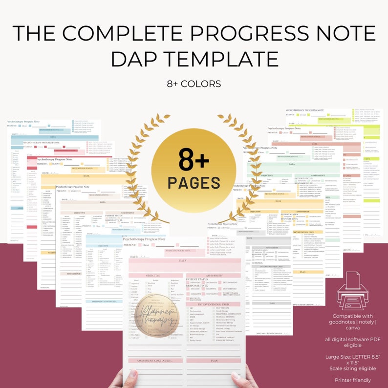 DAP Note Psychotherapy PROGRESS Note Template With MSE - Etsy