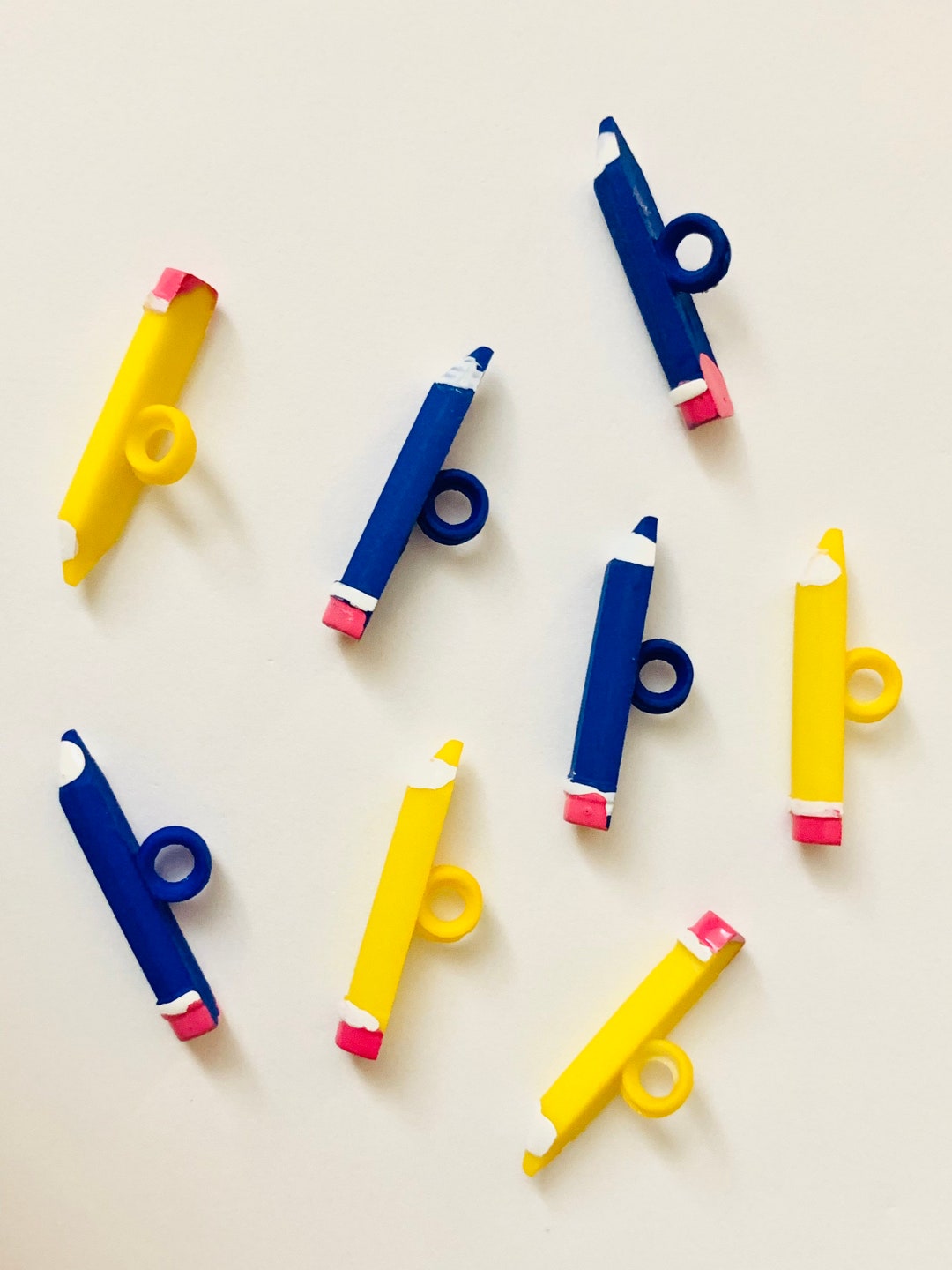 8 Tiny Pencil Buttons, Cute Pencil Buttons, Writer Buttons, Teacher ...