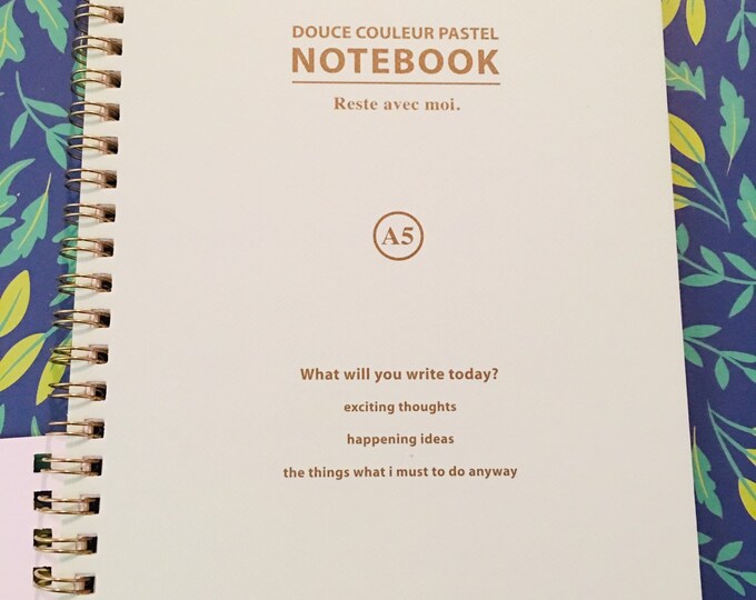 Pastel Mint Green A5 Notebook, Light Mint Green Journal L, Kawaii ...