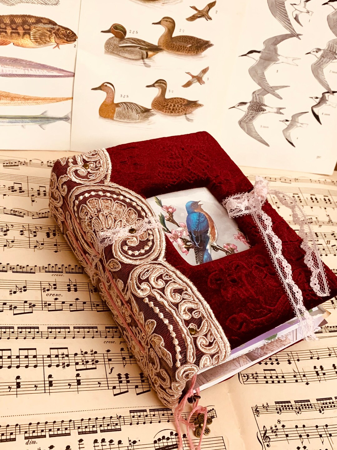 Bird Nature Junk Journal, Inspirational Book, Handmade Art Journal ...