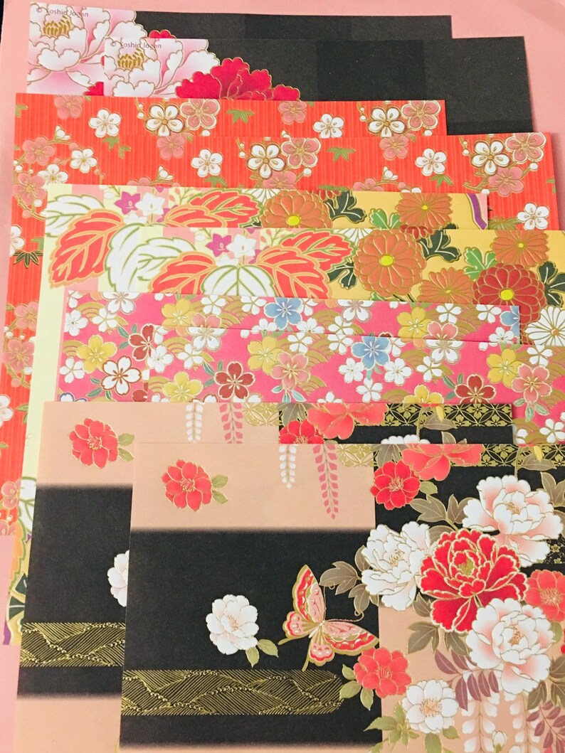 Japanese Origami Papers Beautiful Japanese Paper Japanese | Etsy