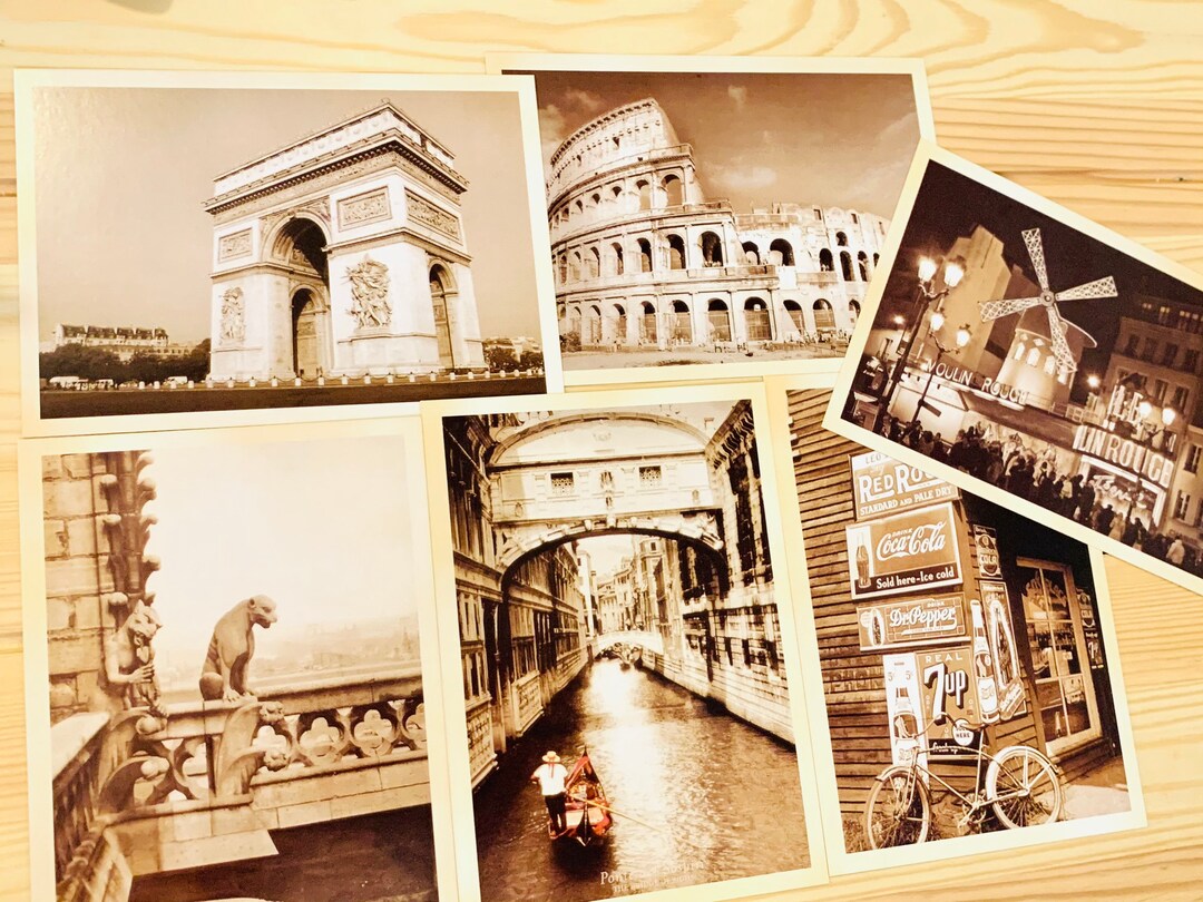 2 Vintage Travel Postcards, Famous Destination Postcards, Vintage ...
