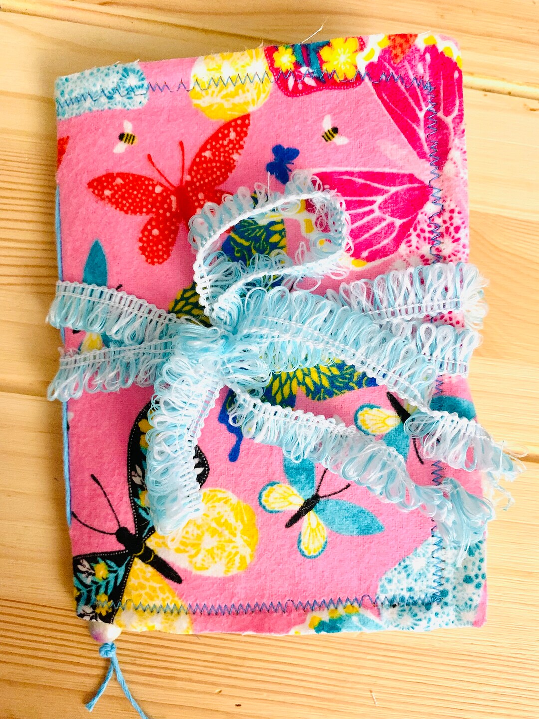 Colorful Butterflies Journal, Filled With Tea Dyed Papers, Pink ...