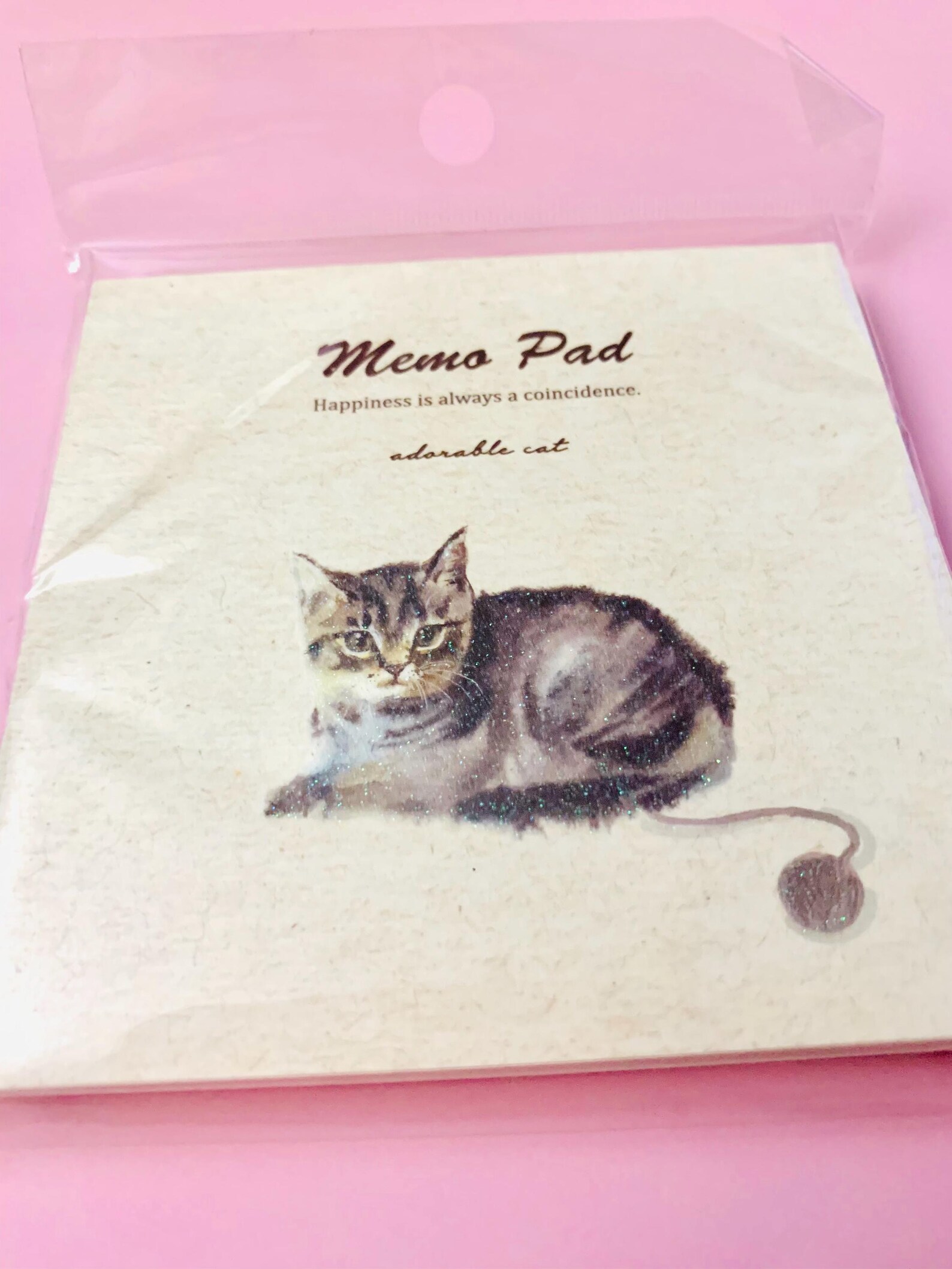 Glitter Cat Memo Pad, Autumn Cat Memo Notes, Kawaii Memo Pad, Sparkling ...