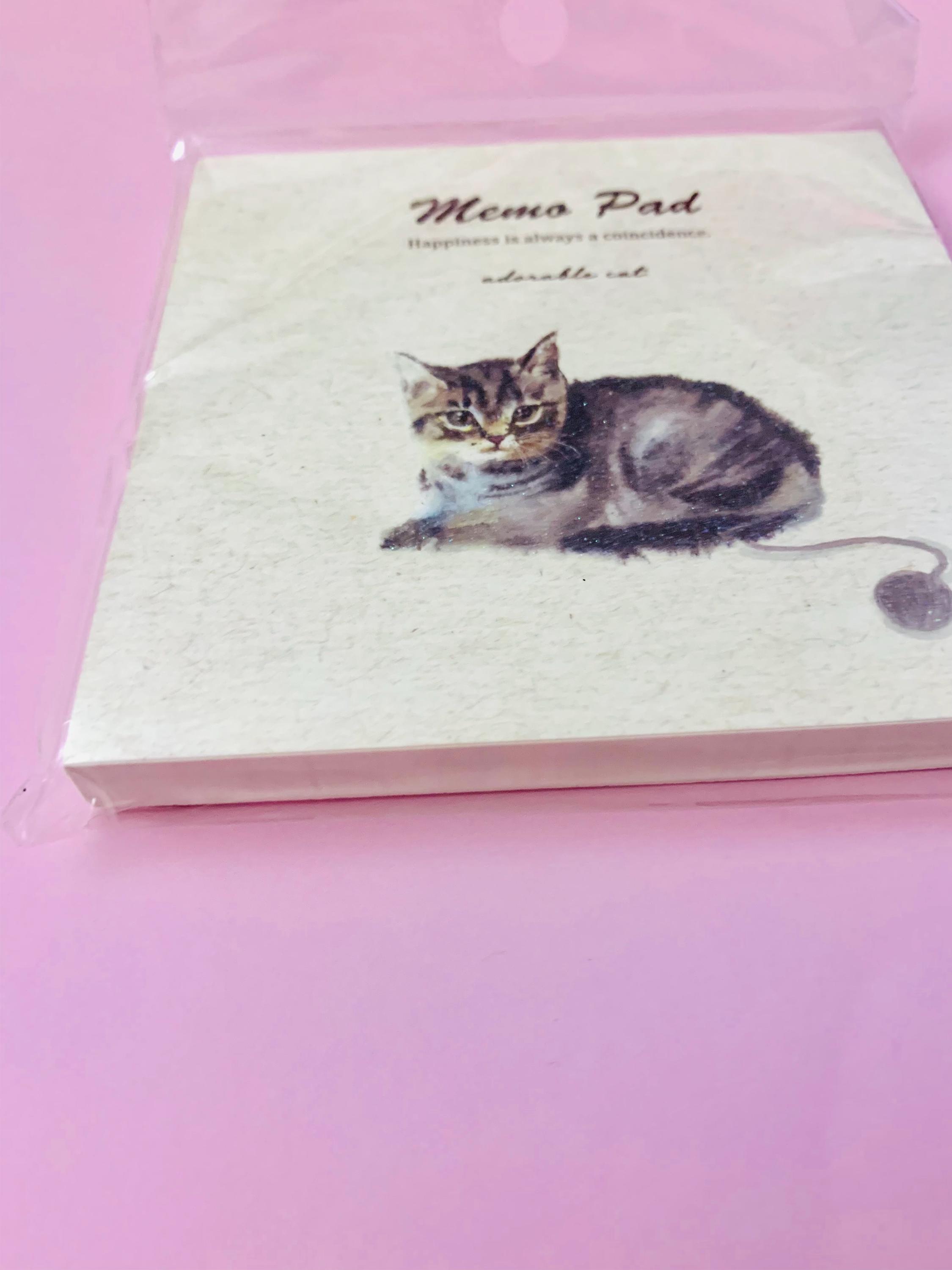 Glitter Cat Memo Pad, Autumn Cat Memo Notes, Kawaii Memo Pad, Sparkling ...
