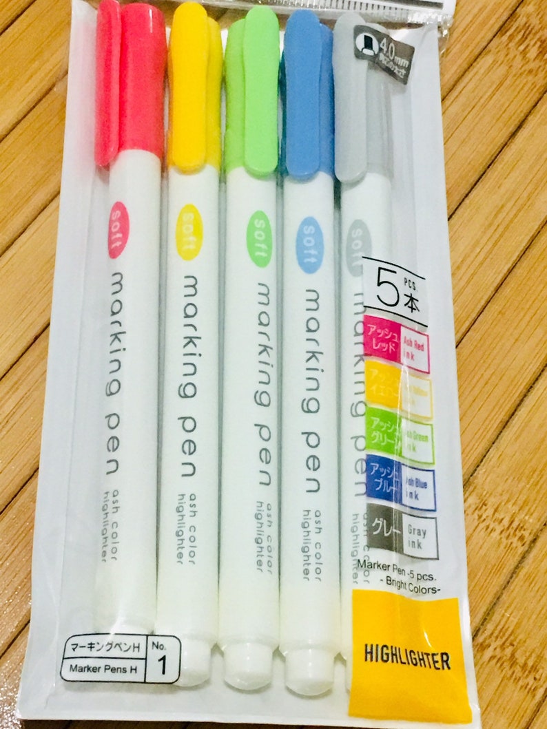 Highlighter Markers Kawaii Markers Cute Fun Highlighters - Etsy