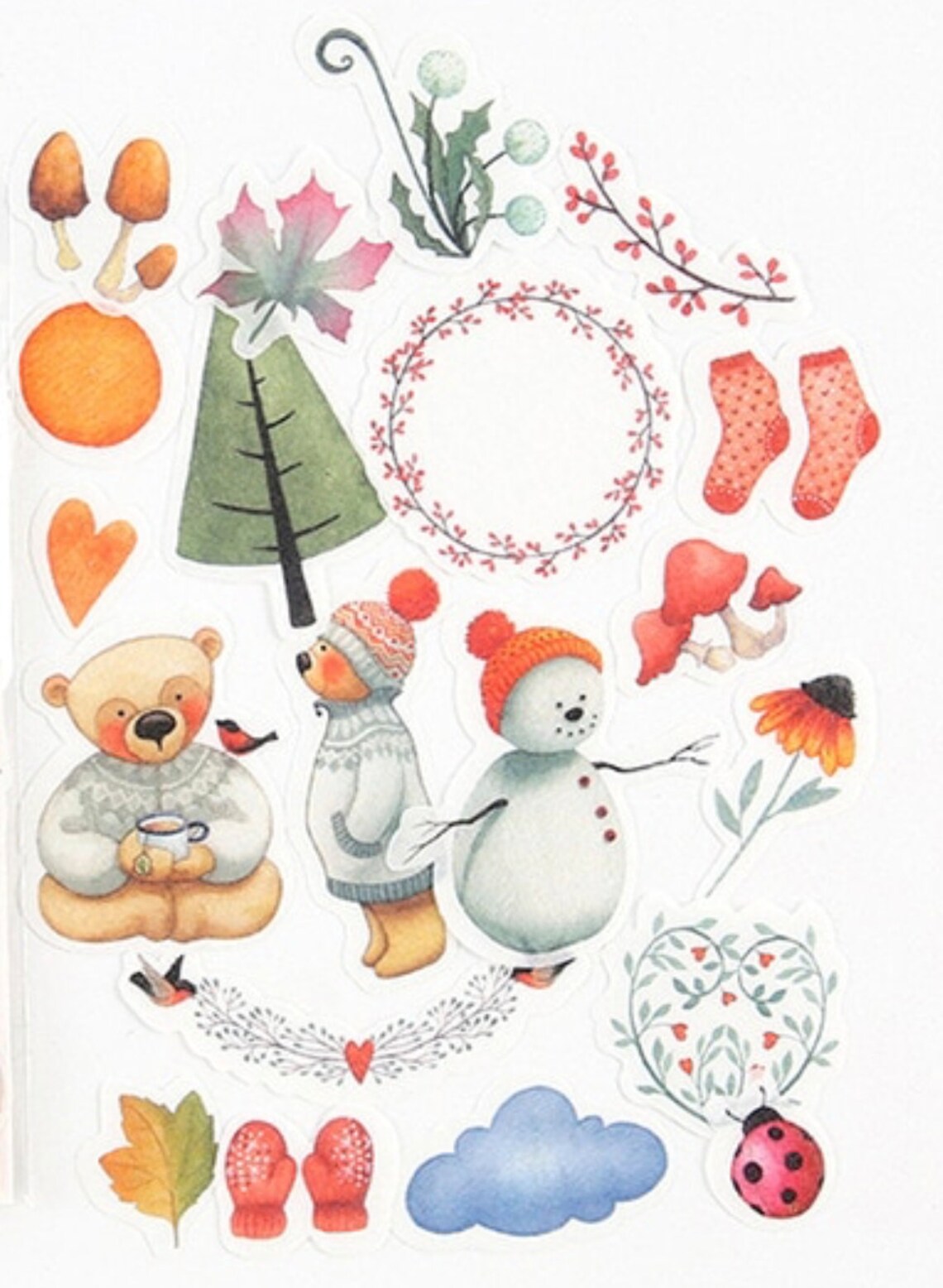 Cozy Winter Stickers Snowy Planner Stickers Winter Planner - Etsy