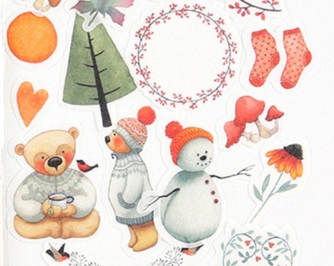 Cozy Winter Stickers Snowy Planner Stickers Winter Planner - Etsy