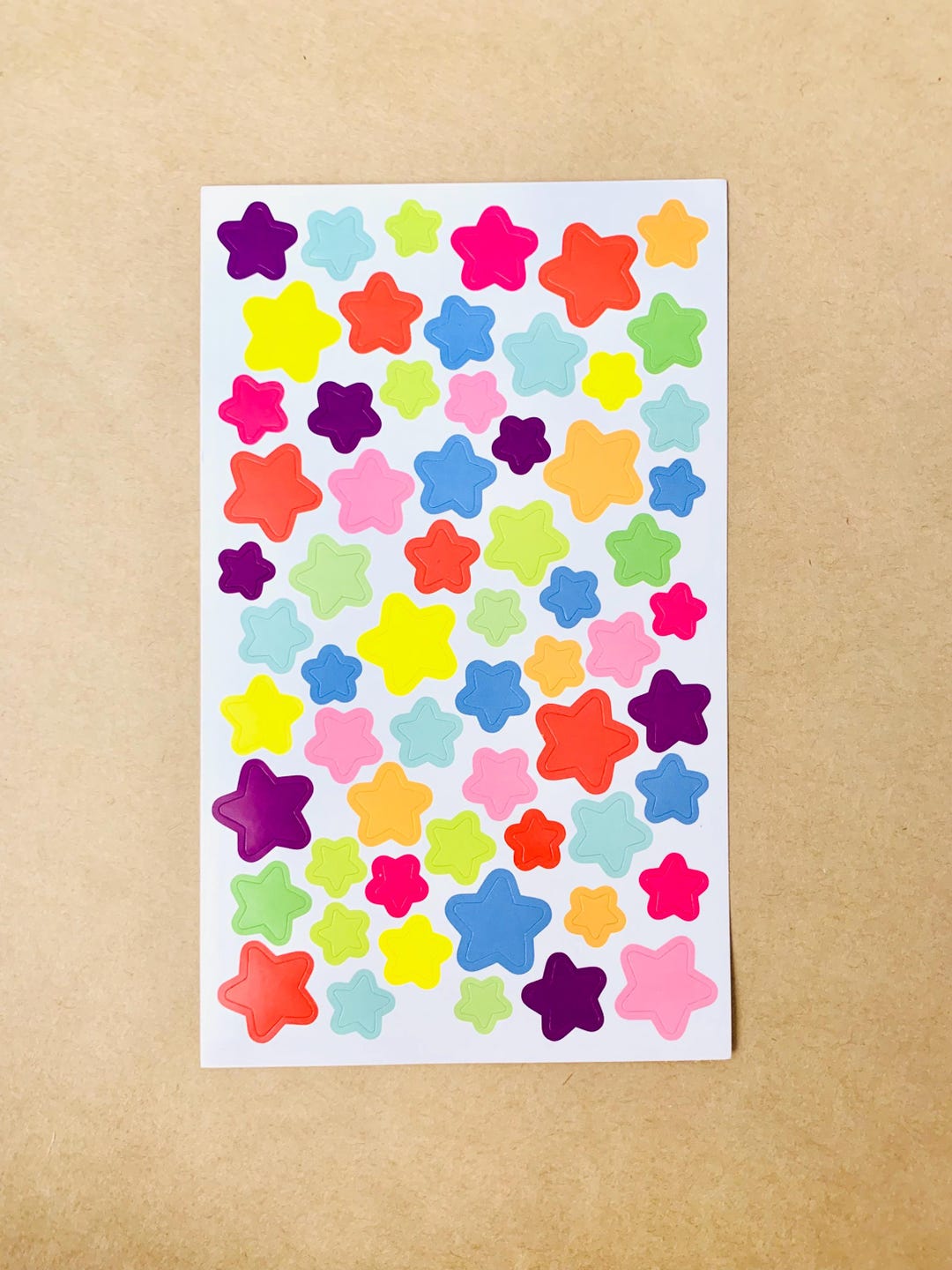 Colorful Star Stickers, Star Sticker Sheet, Grade Stickers, Teacher ...