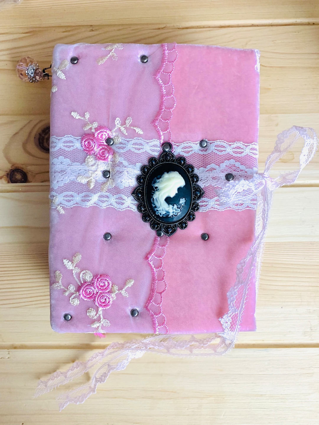 Victorian Dream Diary, Pink Girly Diary, Romantic Lace Journal, Pink ...
