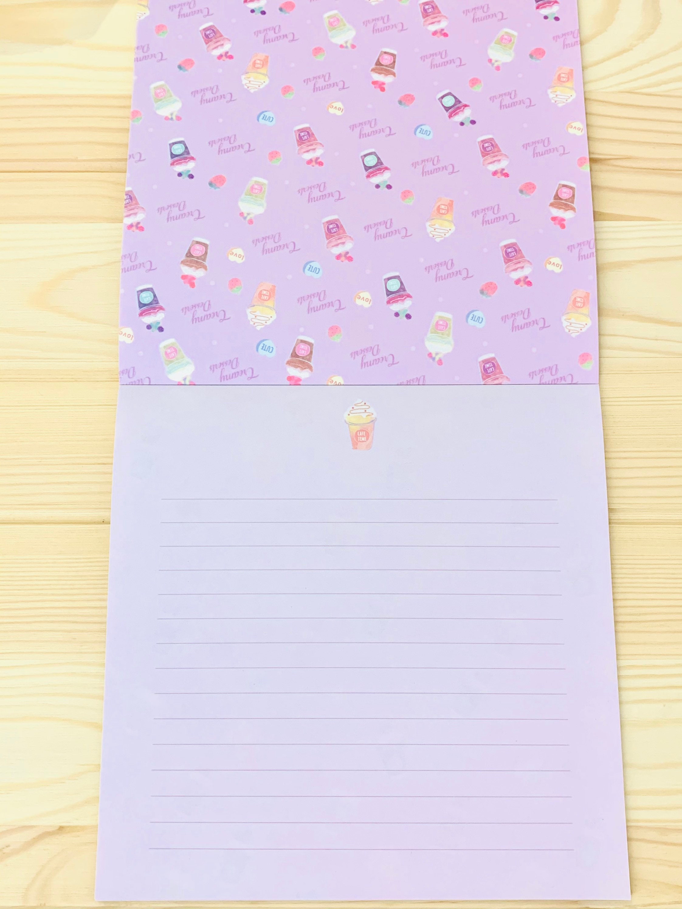 Dessert Letter Papers Kawaii Letter Writing Paper Kawaii Pen - Etsy