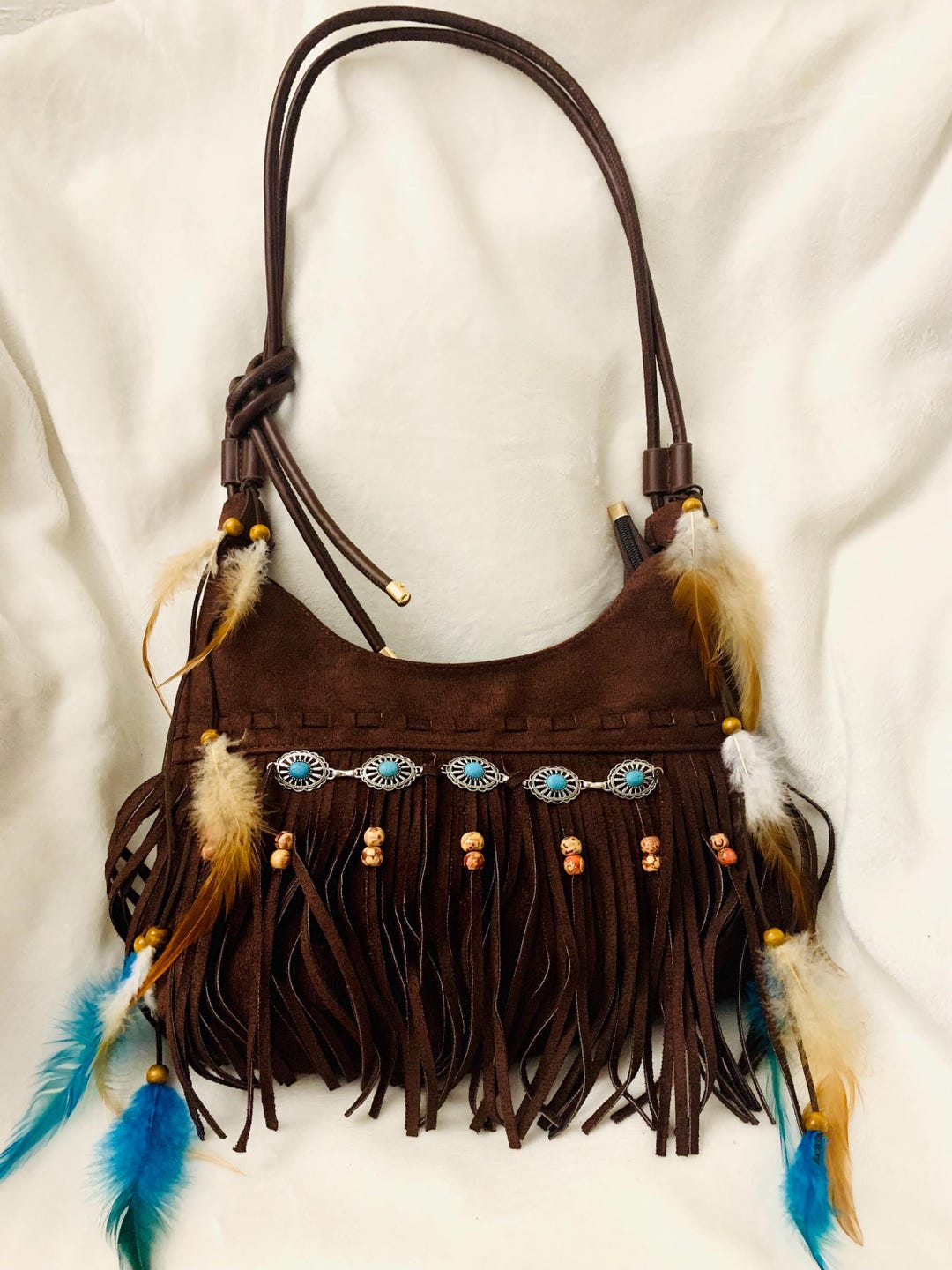 Southwestern Boho Satchel in Chocolate Brown, Cowgirl Gifts, Brown ...
