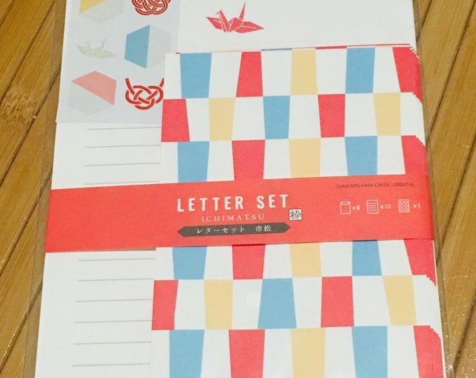 Ichimatsu Letter Set, Color Pop Letter Set, Paper Crane Letter Set ...