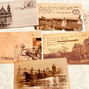 Vintage World Travel Postcard Set of 4, Random Architecture Postcards ...