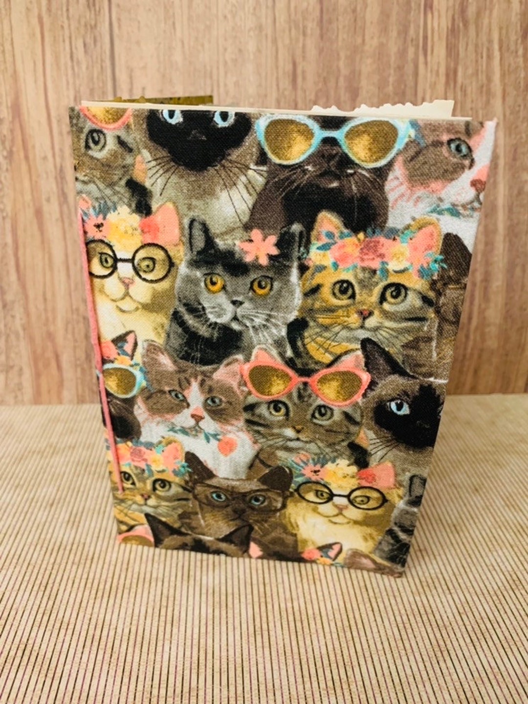 Cat Junk Journal, Cat Art Book, Cute Cat Junk Journal, Fabric Journal ...