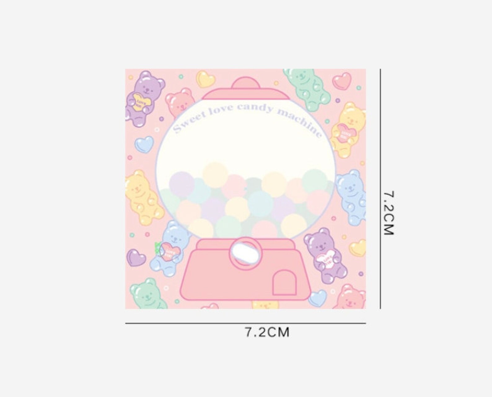 Kawaii Candy Sticky Notes Pastel Memo Notes Pastel Gumball | Etsy