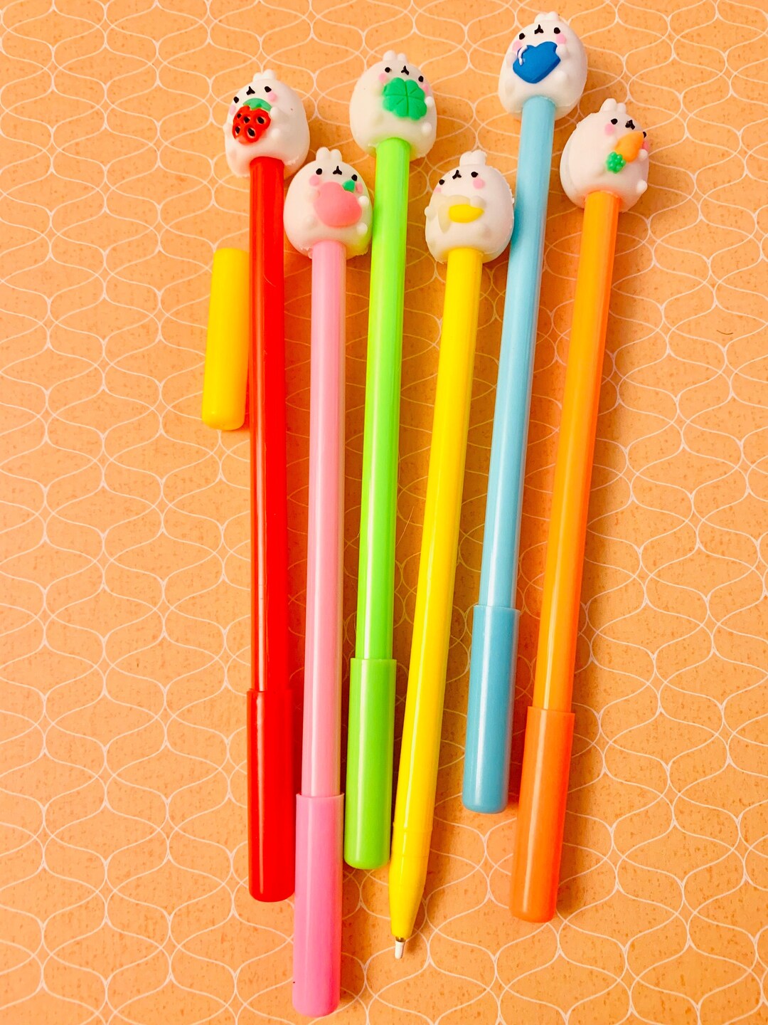 Cute Molang Rabbit Pen Set of 2, Random Dip Set of 2 Pens, Cute Rabbit ...