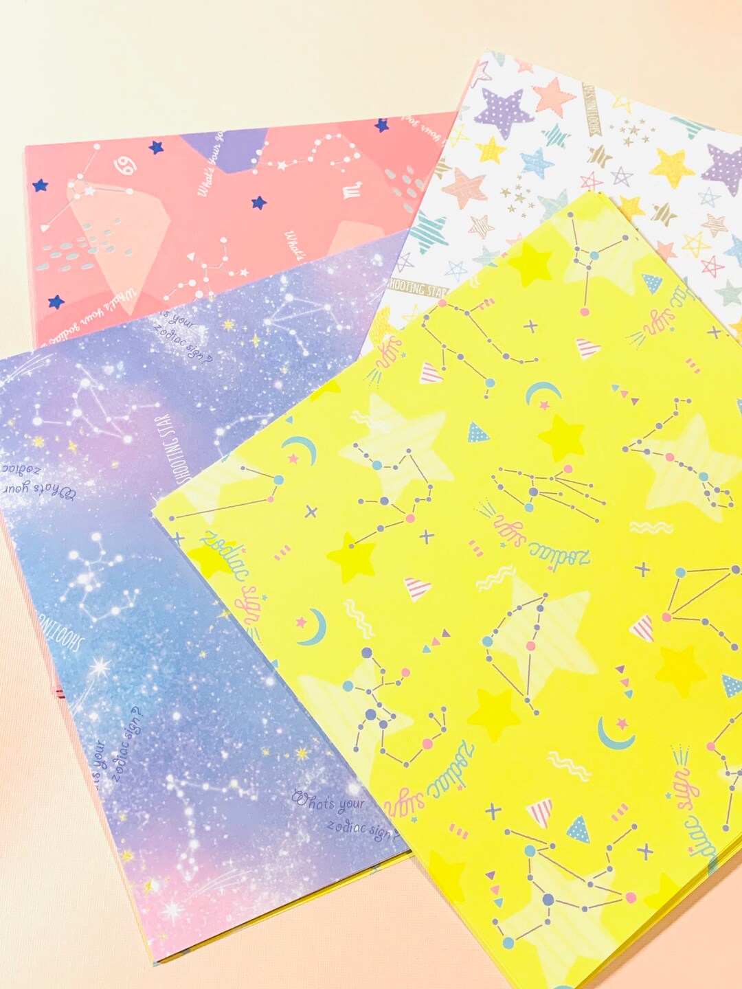 Zodiac Themed Papers, Double Sided Constellation Papers, Space ...