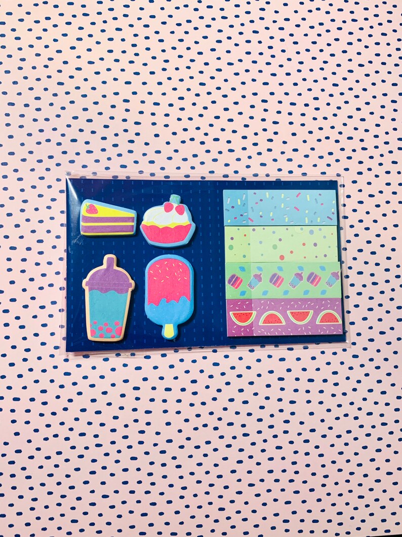 Boba Sticky Notes, Macaroon Sticky Notes, Food Sticky Notes, Kawaii ...