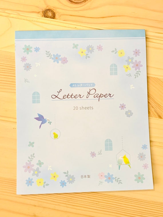 Bird Letter Pad Bird Paper Pad Kawaii Bird Letter Pad - Etsy