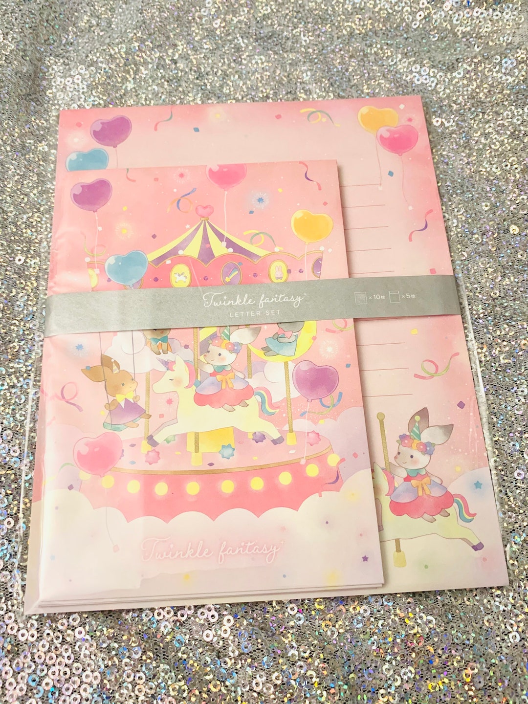 Sweet Twinkle Fantasy Letter Set, Rabbit Letter Set, Cute Carousel ...