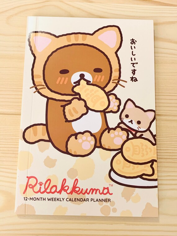 Bear and Cat Planner Teddy Bear Calendar Sweet Bear - Etsy