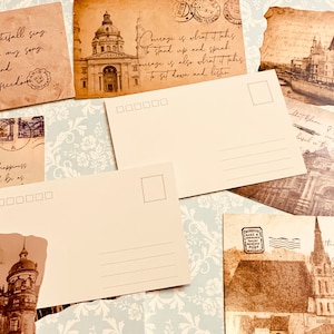Vintage World Travel Postcard Set of 4, Random Architecture Postcards ...