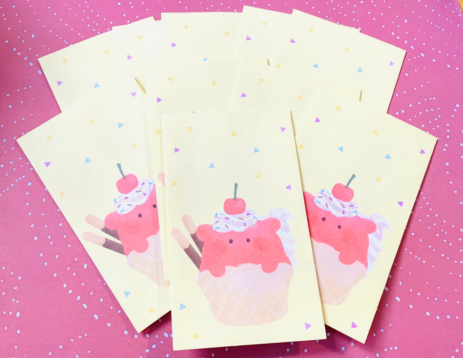 Ice Cream Envelopes Summer Envelopes Dessert Envelopes - Etsy New Zealand