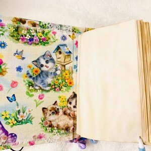 Handmade Kitten Fairy Journal, Cat Diary, Fairy Kitty Scrapbook, Memory ...